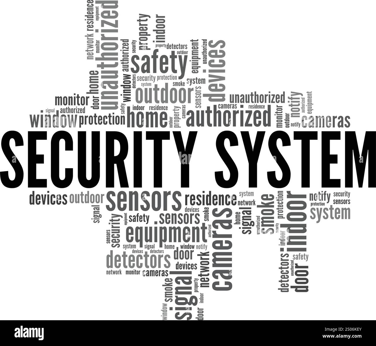 Security System word cloud conceptual design isolated on white ...
