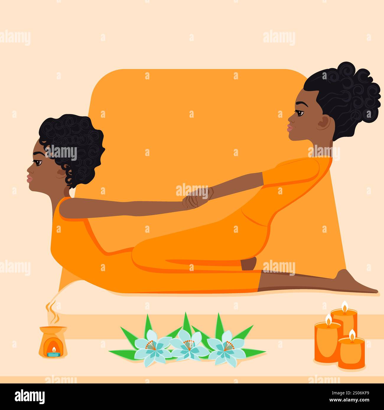 Thai massage. Therapy and treatment by professional therapist in SPA ...