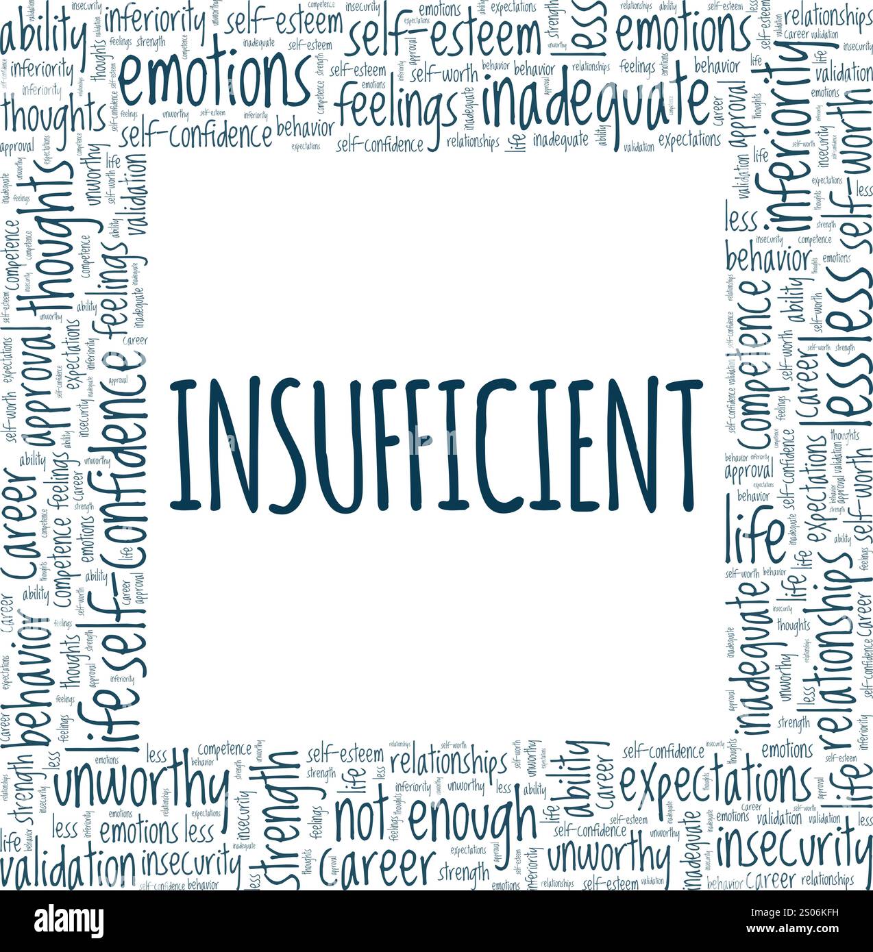 Insufficient word cloud conceptual design isolated on white background ...