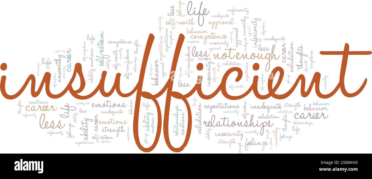 Insufficient word cloud conceptual design isolated on white background ...