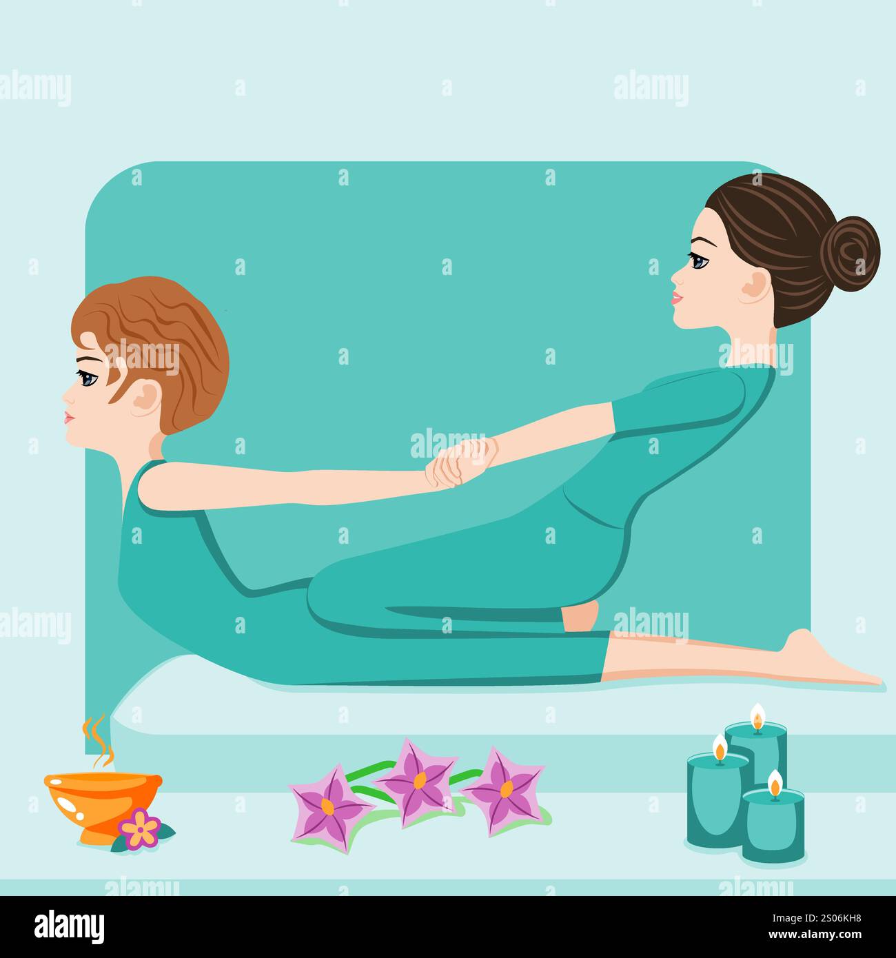 Thai massage. Therapy and treatment by professional therapist in SPA ...