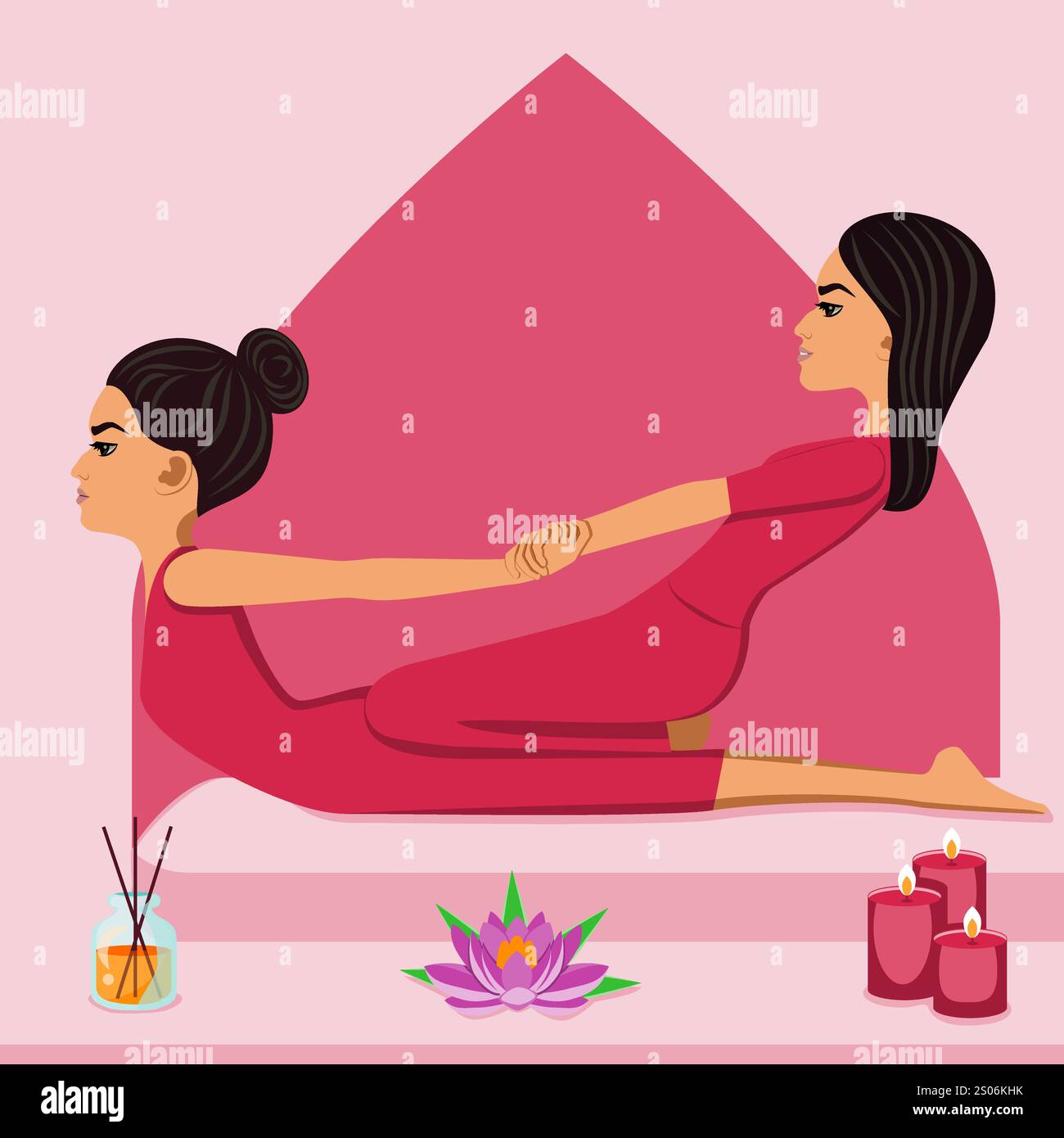 Thai massage. Therapy and treatment by professional therapist in SPA ...