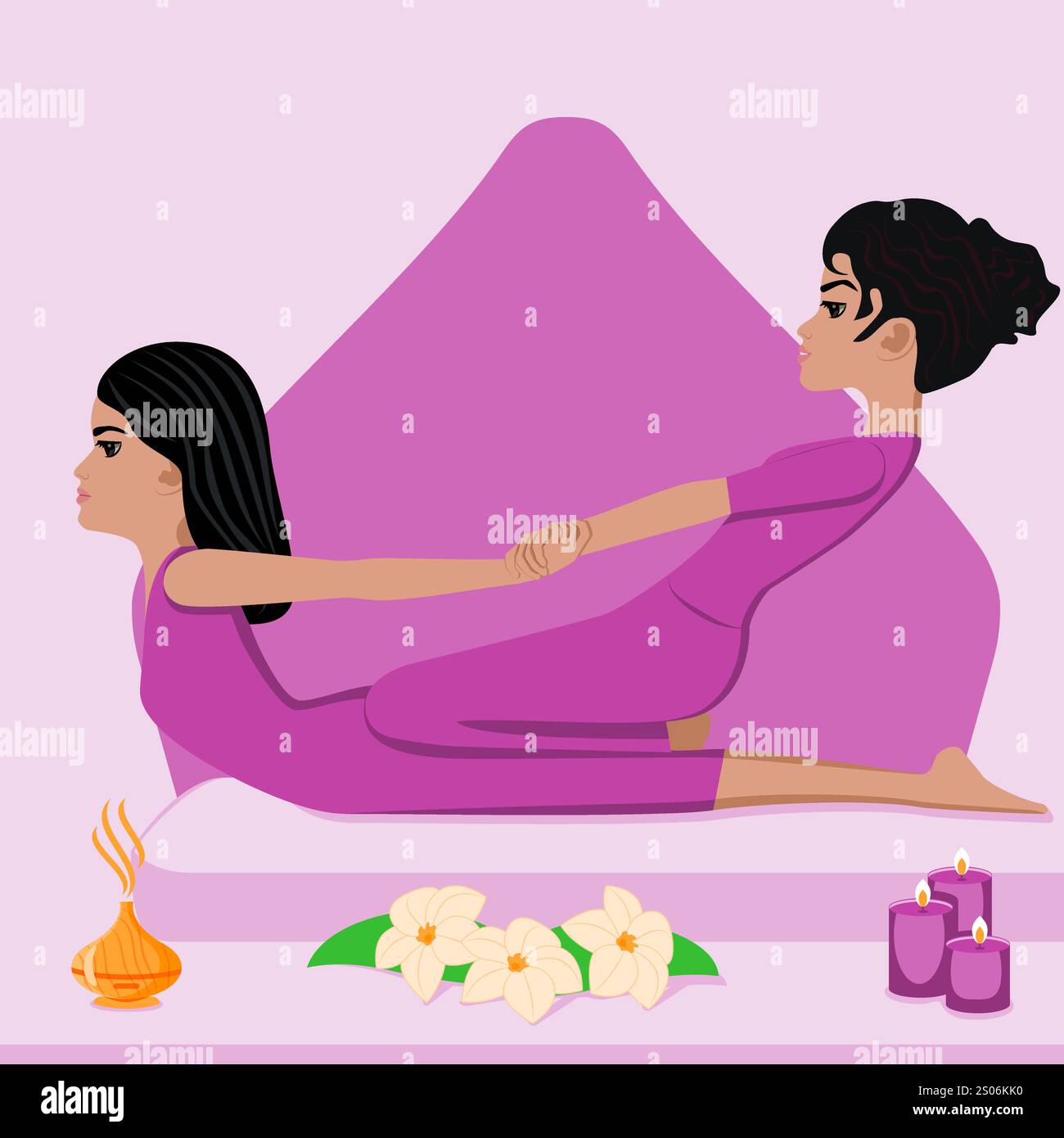 Thai massage. Therapy and treatment by professional therapist in SPA ...