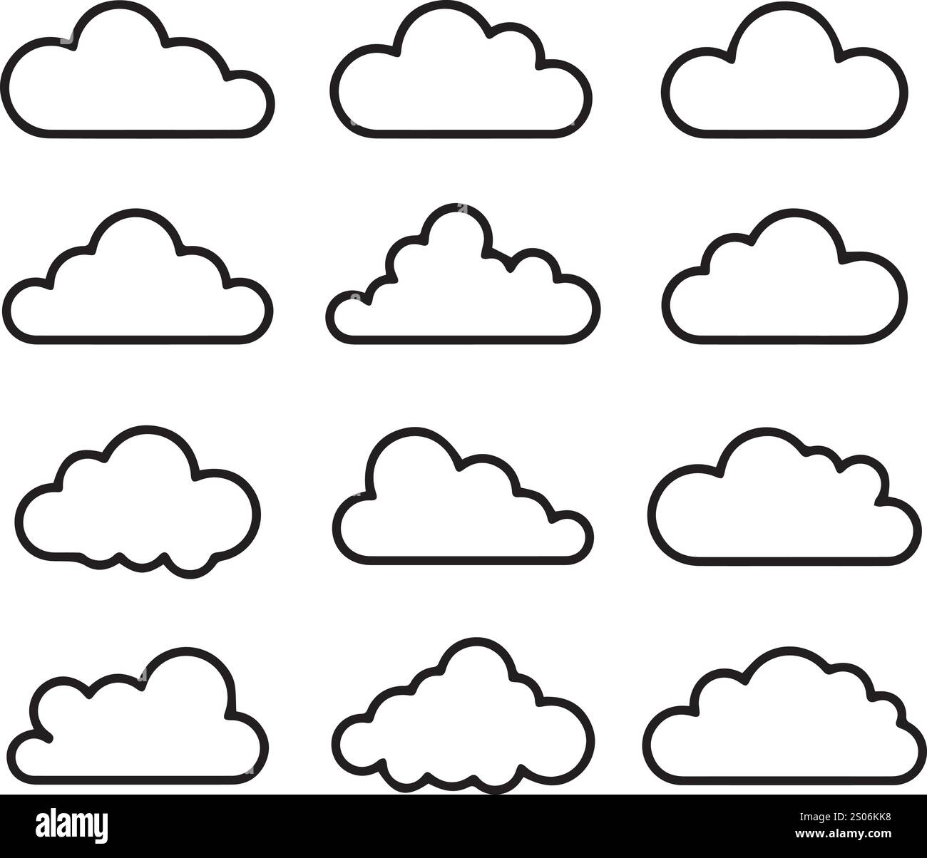 vector cloud set illustration designs Stock Vector Image & Art - Alamy