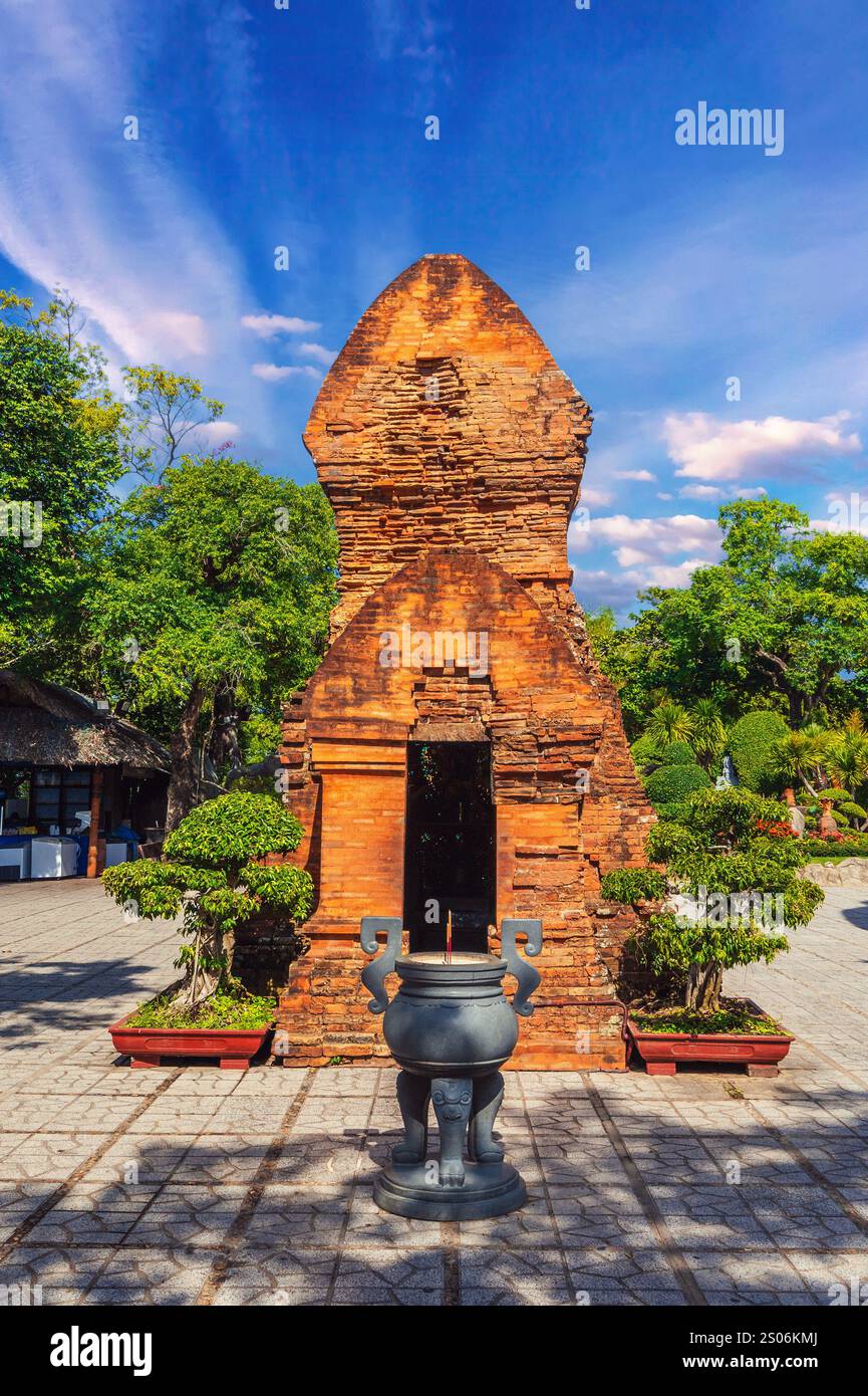 ancient Po Nagar Cham Towers in Nha Trang in Vietnam. Historical ruins ...