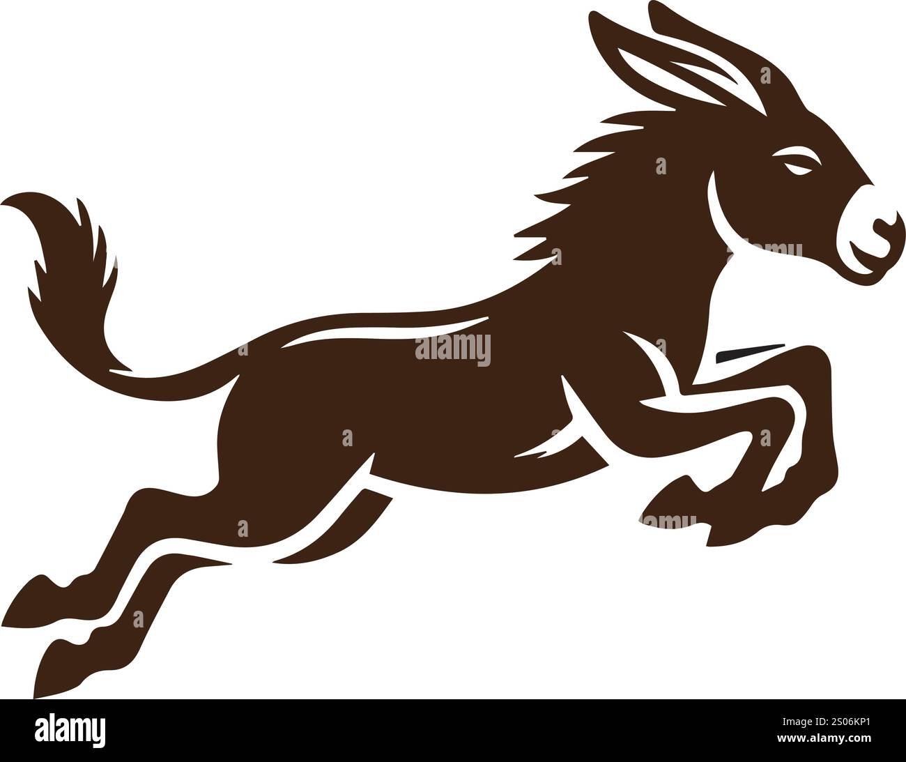 vector colorful donkey silhouette drawings Stock Vector Image & Art - Alamy