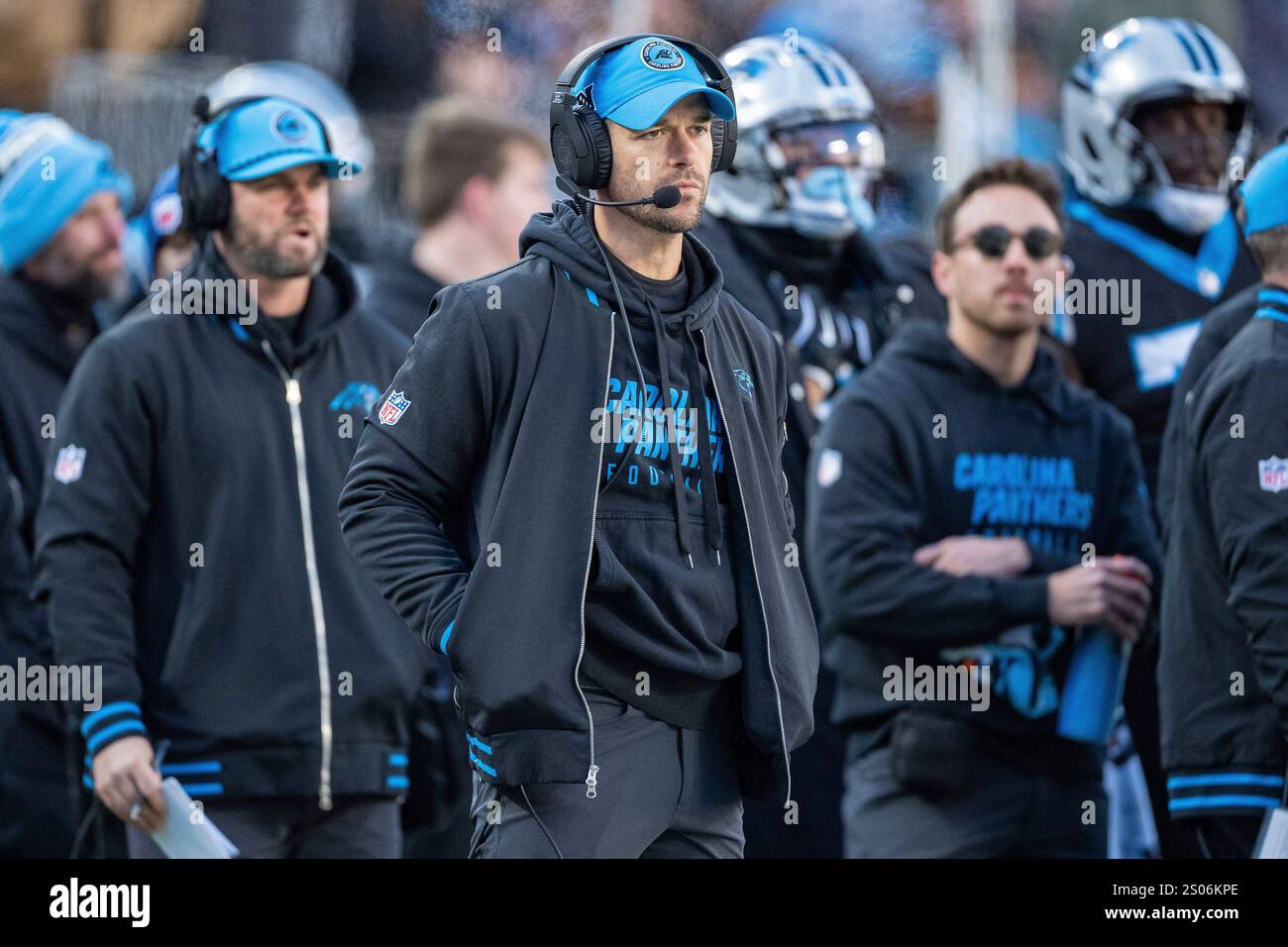 Carolina Panthers head coach Dave Canales looks on during an NFL ...