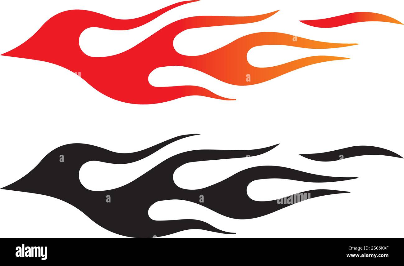 vector colorful flame, fire, fire illustration Stock Vector Image & Art ...