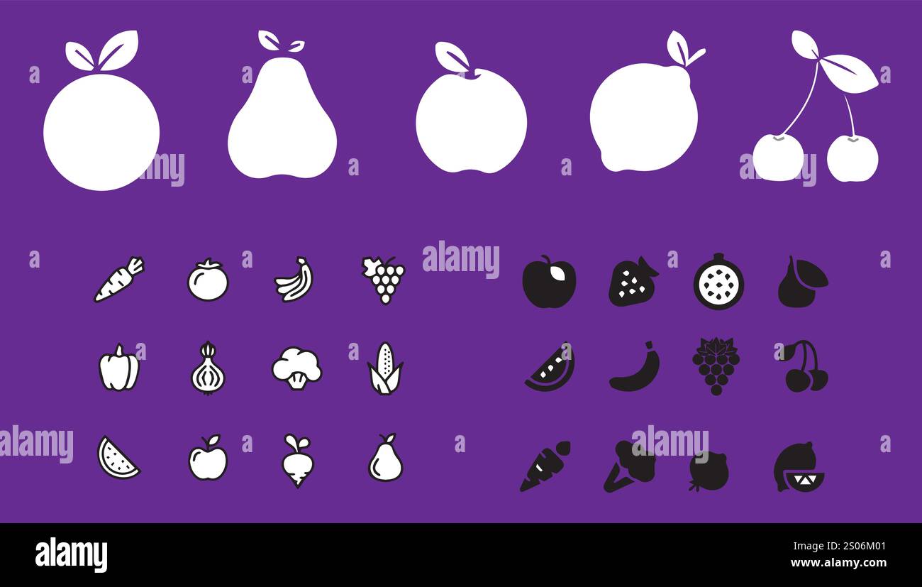 set designs of vector fruits Stock Vector Image & Art - Alamy