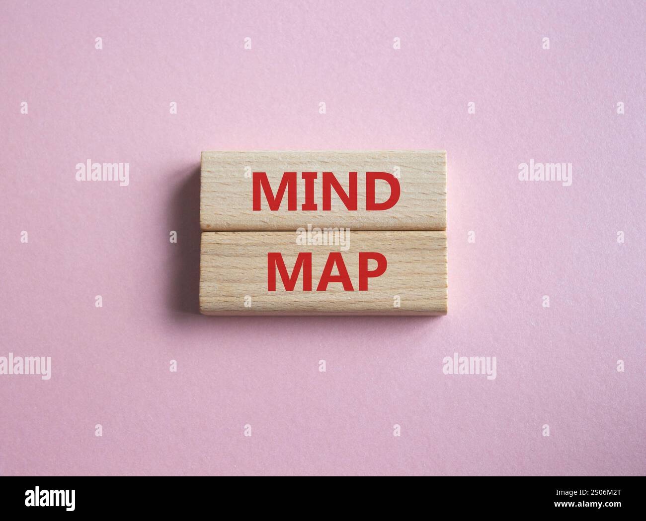 Mind Map symbol. Concept word Mind Map on wooden blocks. Beautiful pink ...