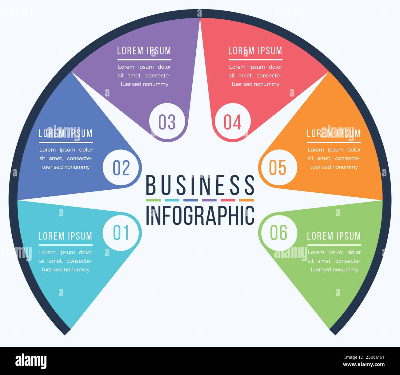 Infographic business design 6 steps, objects, elements or options ...