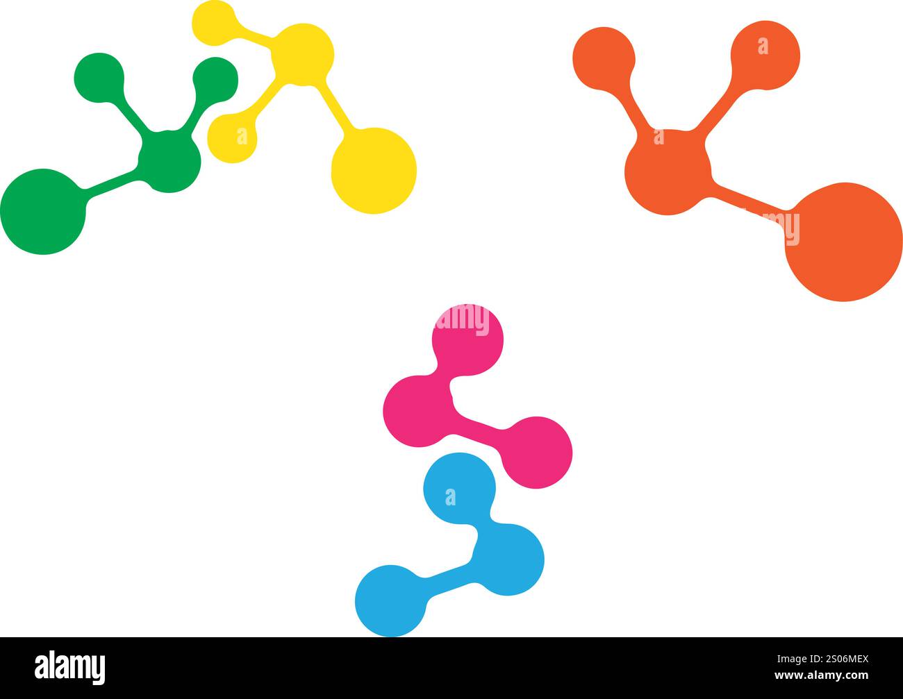 vector colorful set molecule drawings Stock Vector Image & Art - Alamy