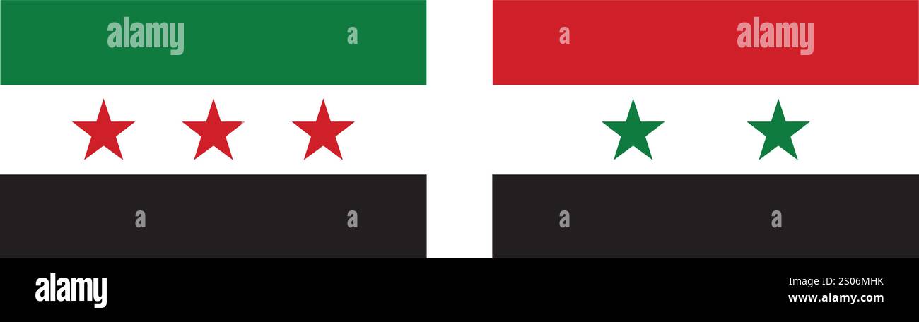 vector new syria flag and syria map Stock Vector Image & Art - Alamy