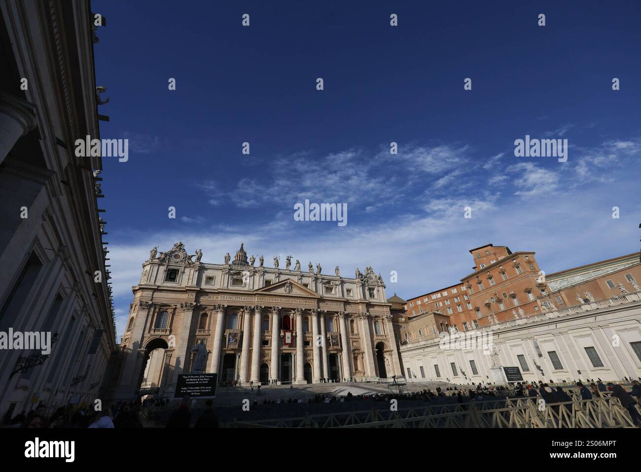 Rome, Italy. 25th Dec, 2024. Overview of St. Peter's Basilica ...