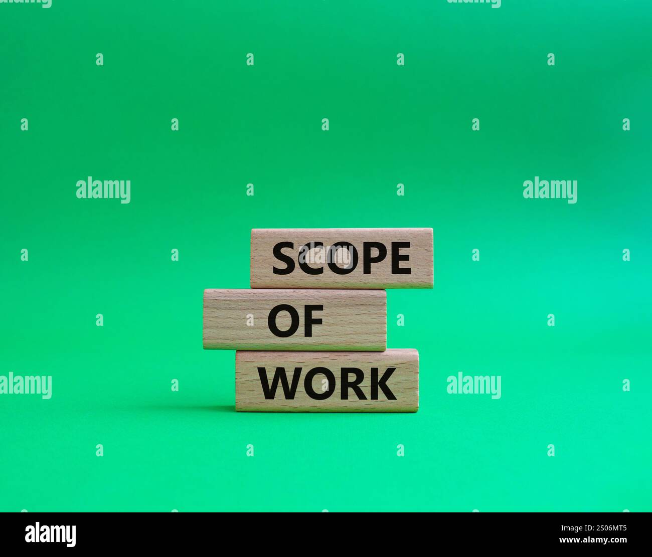 Scope of Work symbol. Concept words Scope of Work on wooden blocks ...