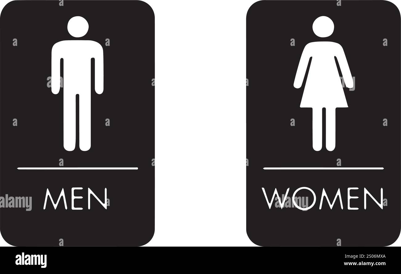vector colorful female, male toilet symbol drawings Stock Vector Image ...