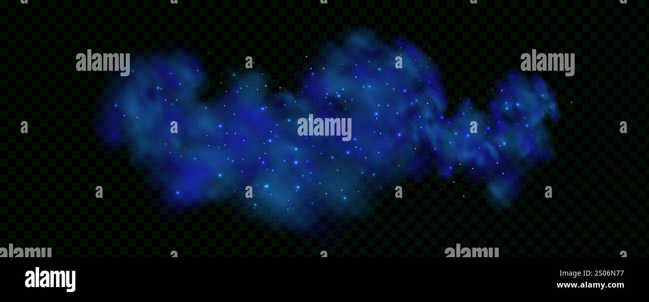 Starry neon magic dust.Realistic texture of fantastic smoke background ...