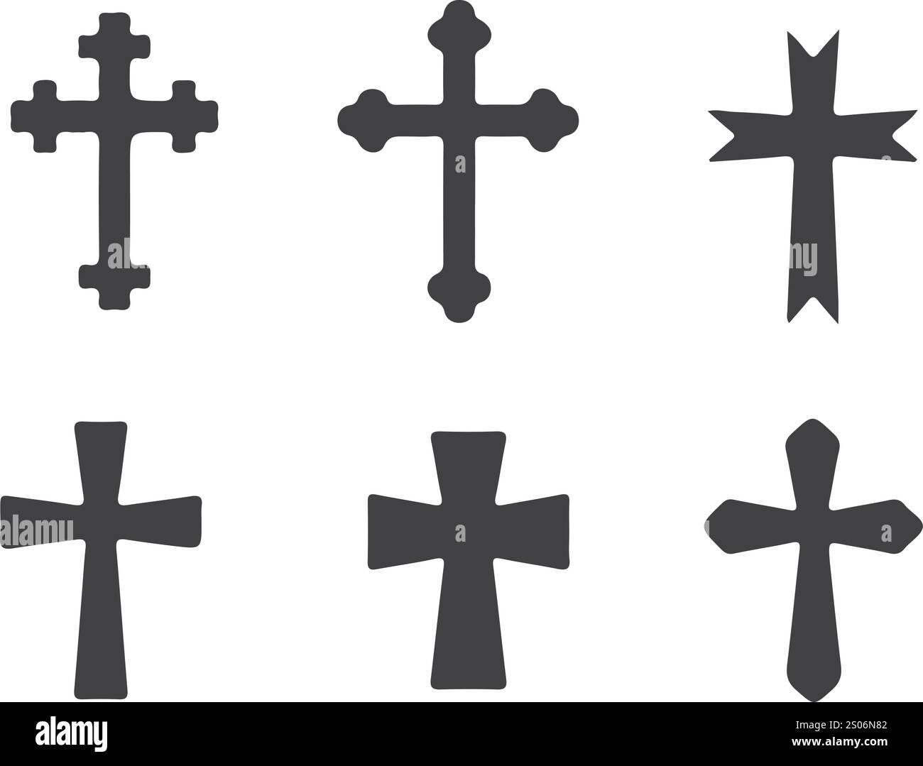 vector cross christian religious icon illustration Stock Vector Image ...