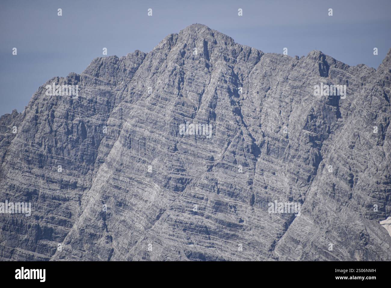 The upper part of the Watzmann east face, famous among mountaineers, in ...
