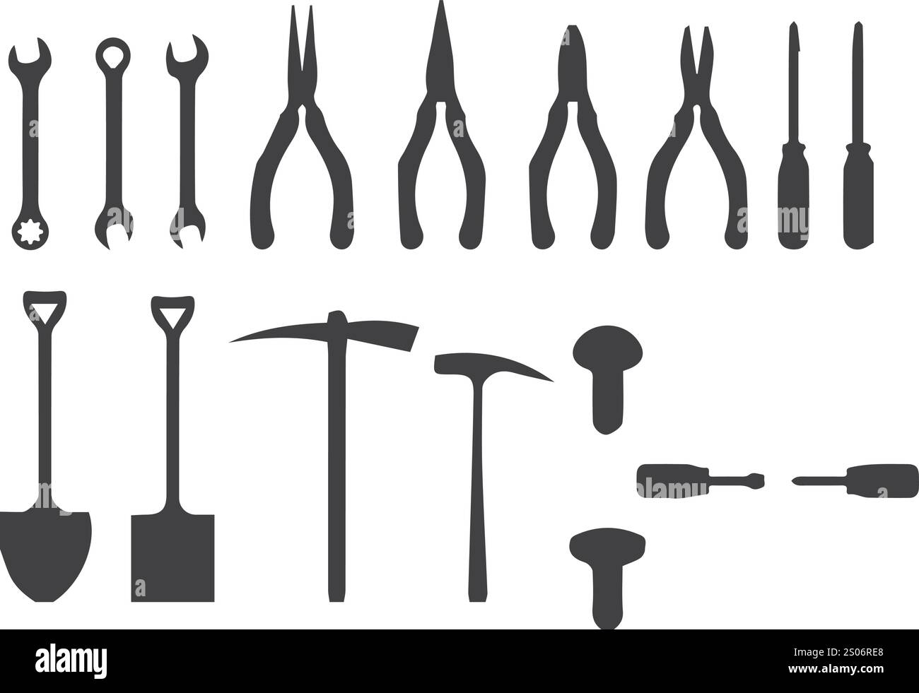 Metal work tools Black and White Stock Photos & Images - Alamy