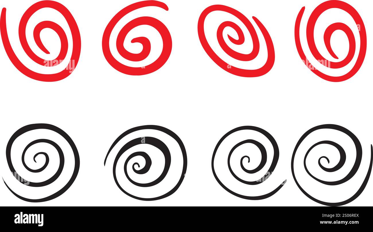 vector swirl, spiral, circle drawings, designs Stock Vector Image & Art ...