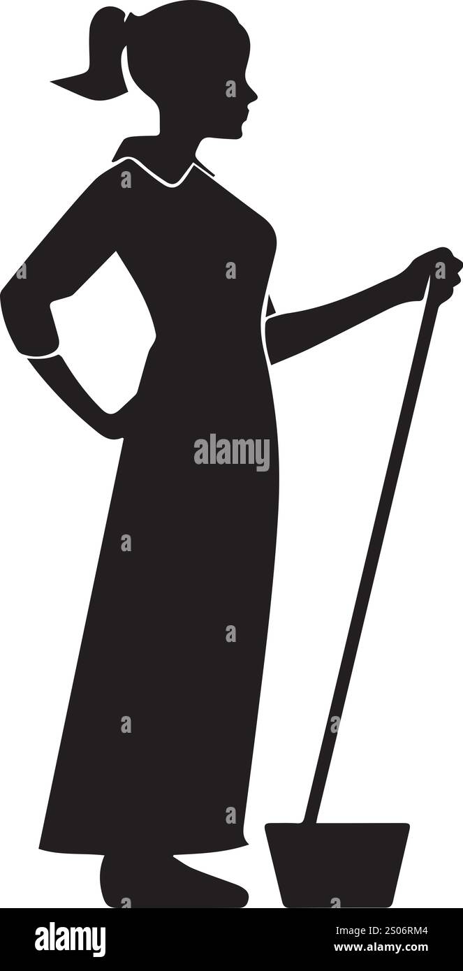 vector hotel, housekeeper, maid, human character icon Stock Vector ...