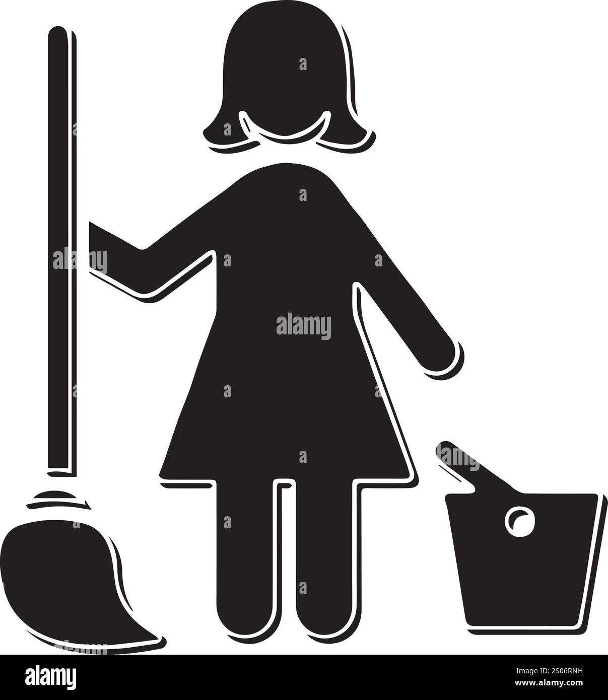 vector hotel, housekeeper, maid, human character icon Stock Vector ...