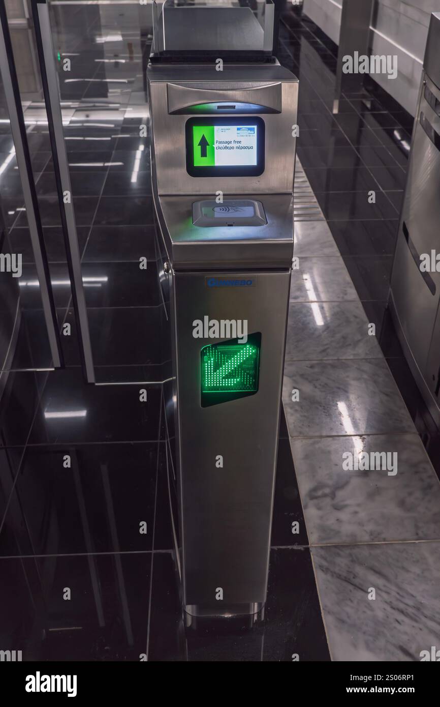 Thessaloniki, Greece Thess Ticket public metro transport Automated ...