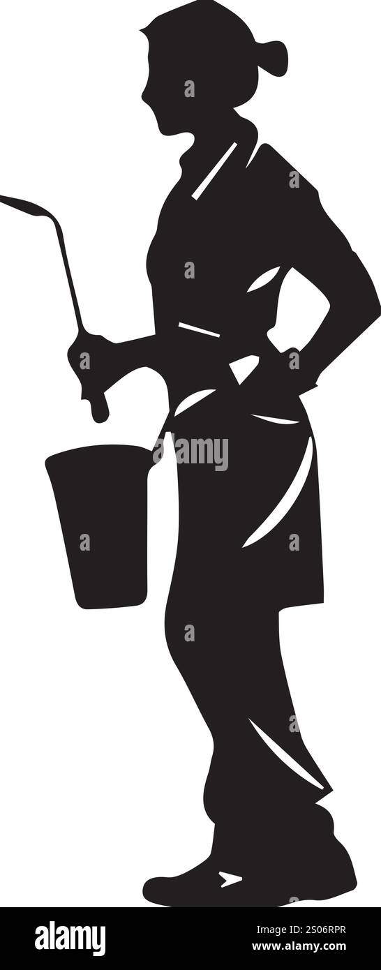 vector hotel, housekeeper, maid, human character icon Stock Vector ...