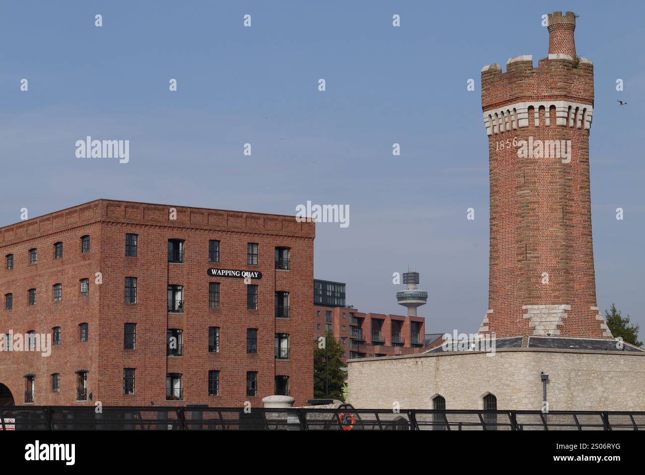 Wapping Dock Hydraulic Tower, Liverpool Stock Photo - Alamy