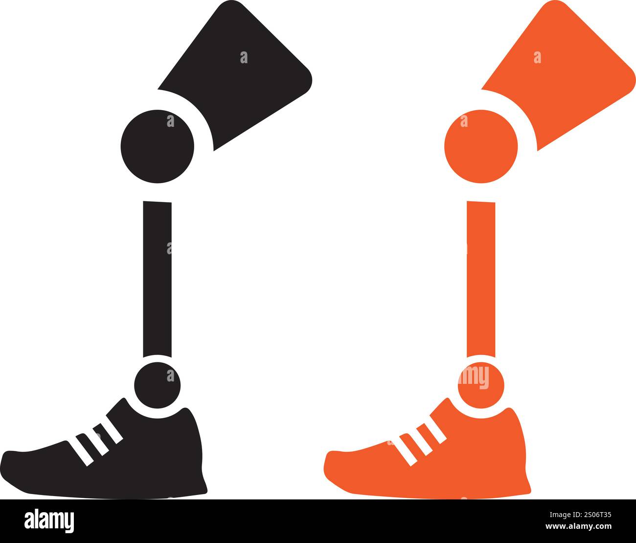 vector leg, prosthetic leg, human organ drawing Stock Vector Image ...