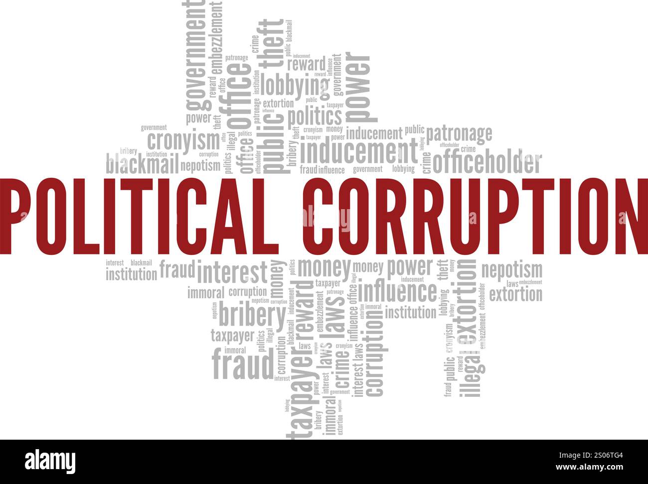 Political Corruption word cloud conceptual design isolated on white ...