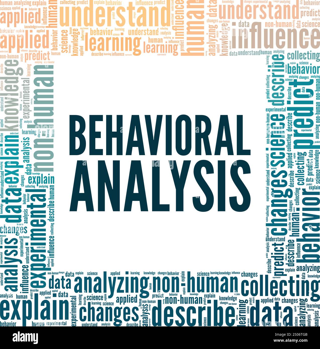 Behavioral Analysis word cloud conceptual design isolated on white ...