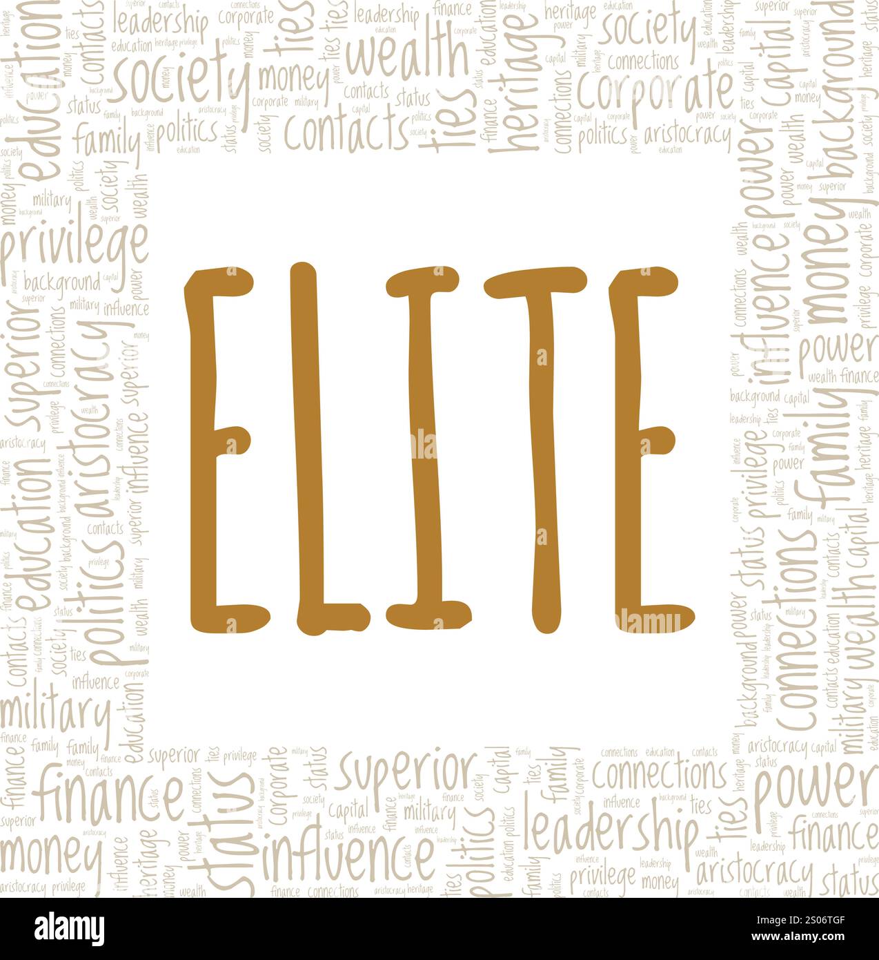 Elite word cloud conceptual design isolated on white background Stock Vector Image & Art - Alamy