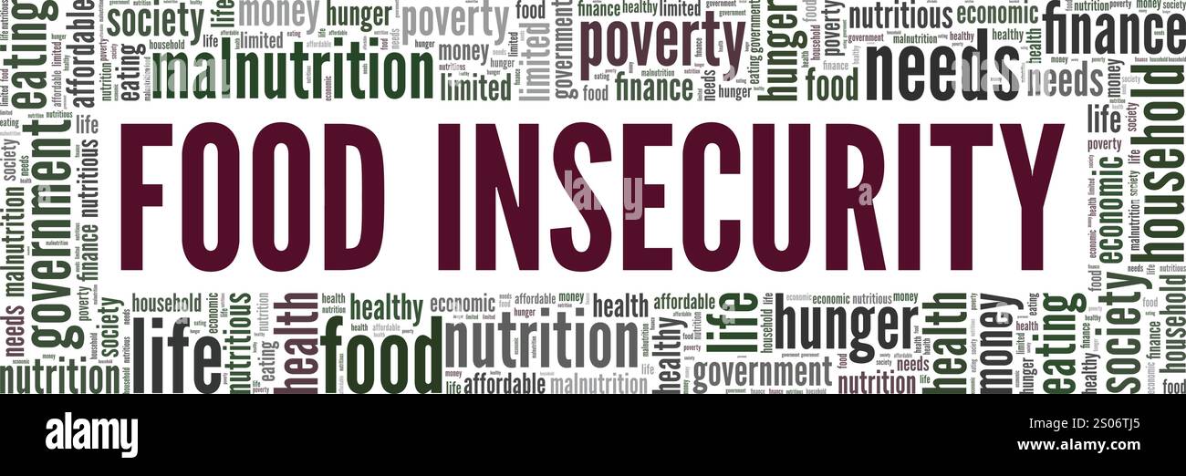 Food Insecurity word cloud conceptual design isolated on white ...