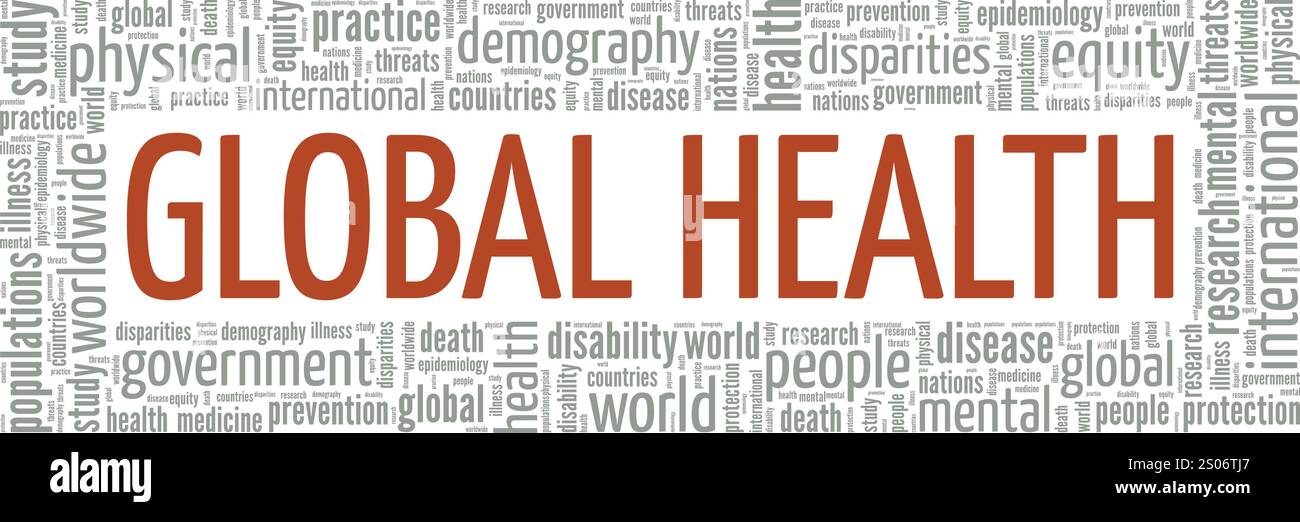 Global Health word cloud conceptual design isolated on white background ...