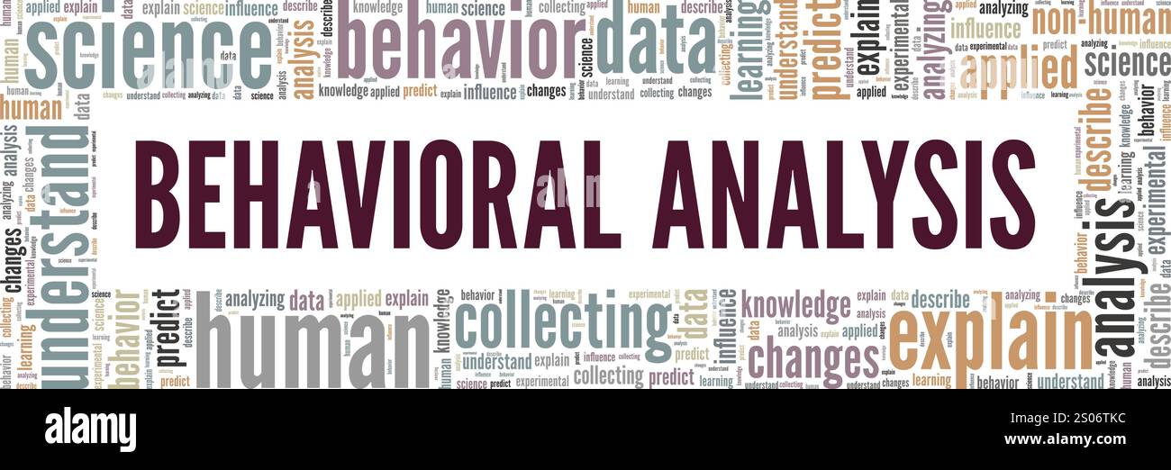 Behavioral Analysis word cloud conceptual design isolated on white ...
