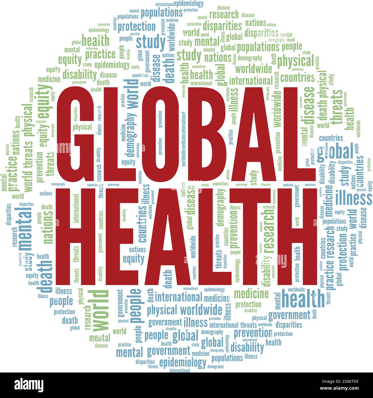 Global Health word cloud conceptual design isolated on white background ...