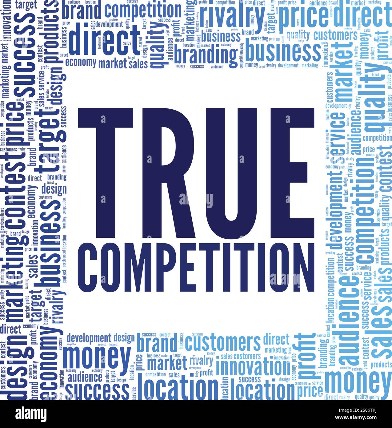 True Competition word cloud conceptual design isolated on white ...
