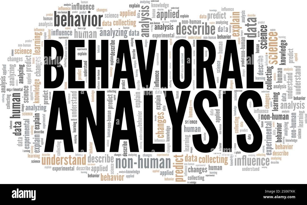 Behavioral Analysis word cloud conceptual design isolated on white ...