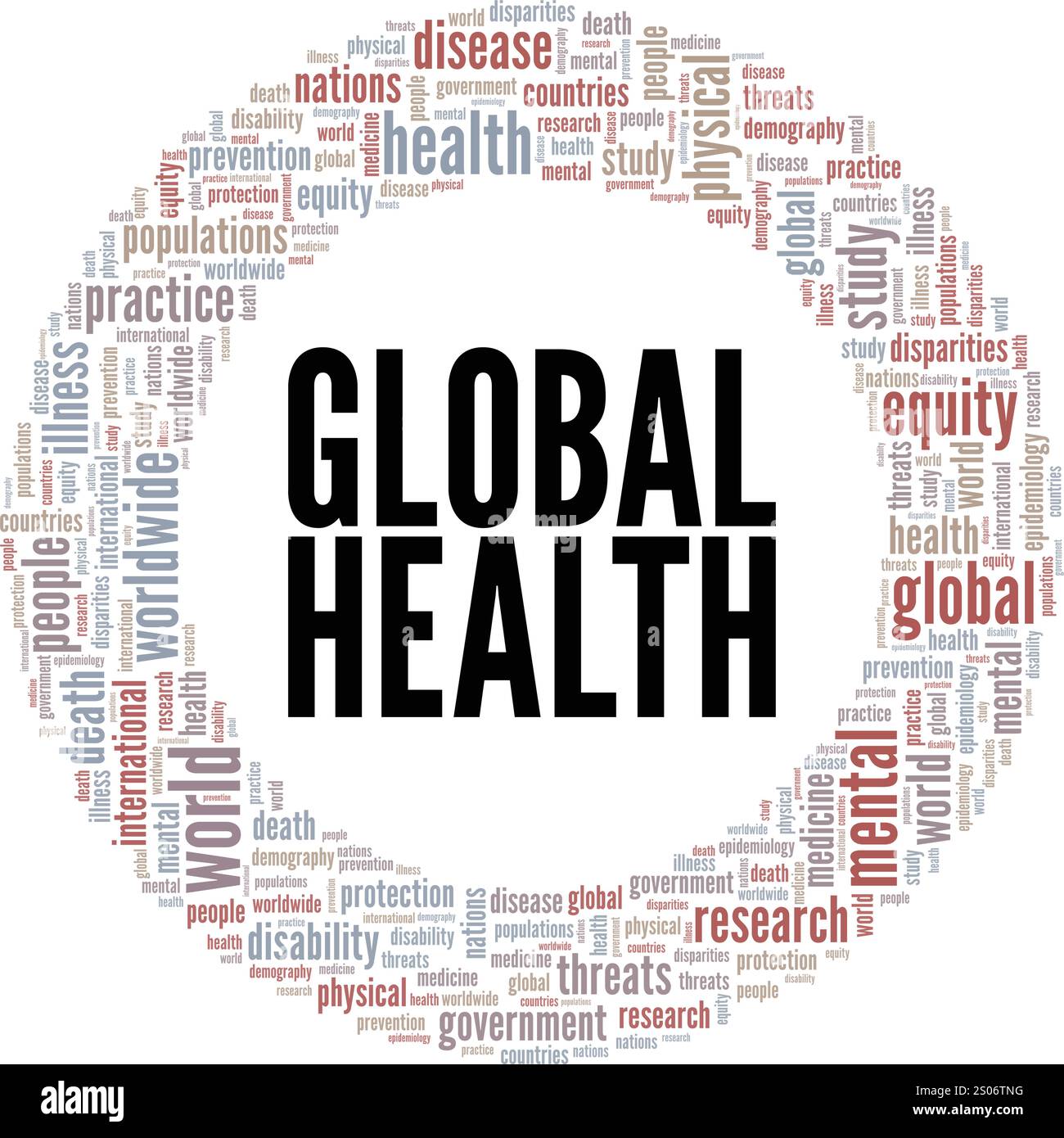 Global Health word cloud conceptual design isolated on white background ...