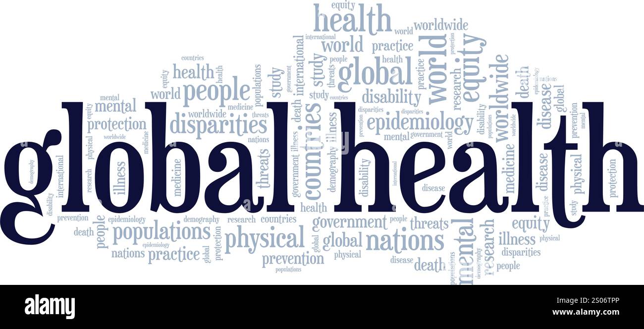 Global Health word cloud conceptual design isolated on white background ...