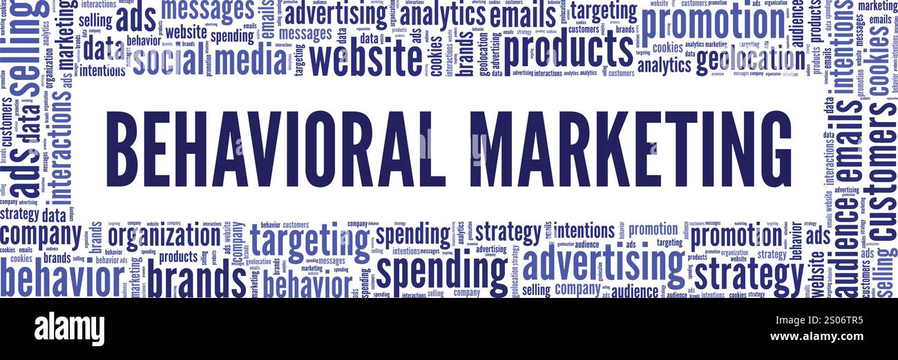 Behavioral Marketing word cloud conceptual design isolated on white ...