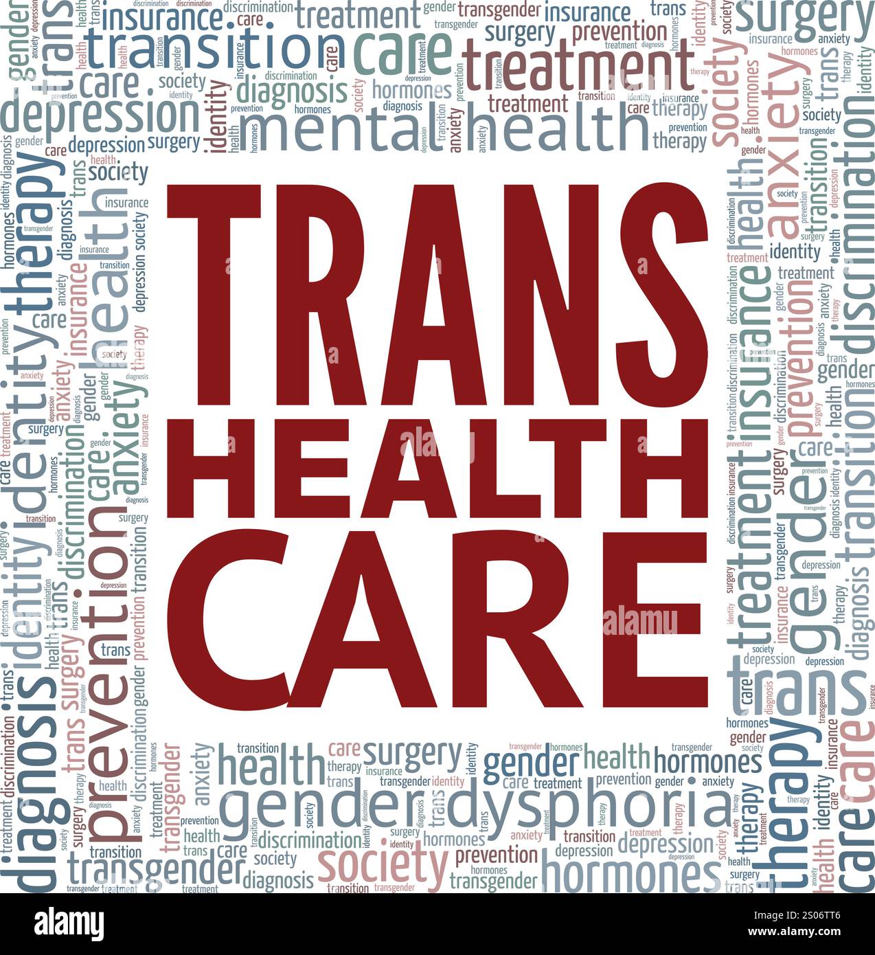 Transgender Health Care word cloud conceptual design isolated on white ...