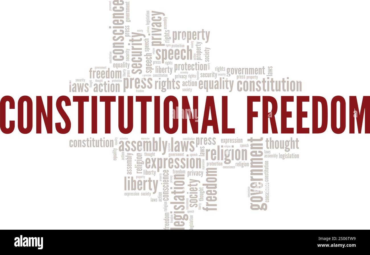 Constitutional Freedom word cloud conceptual design isolated on white ...