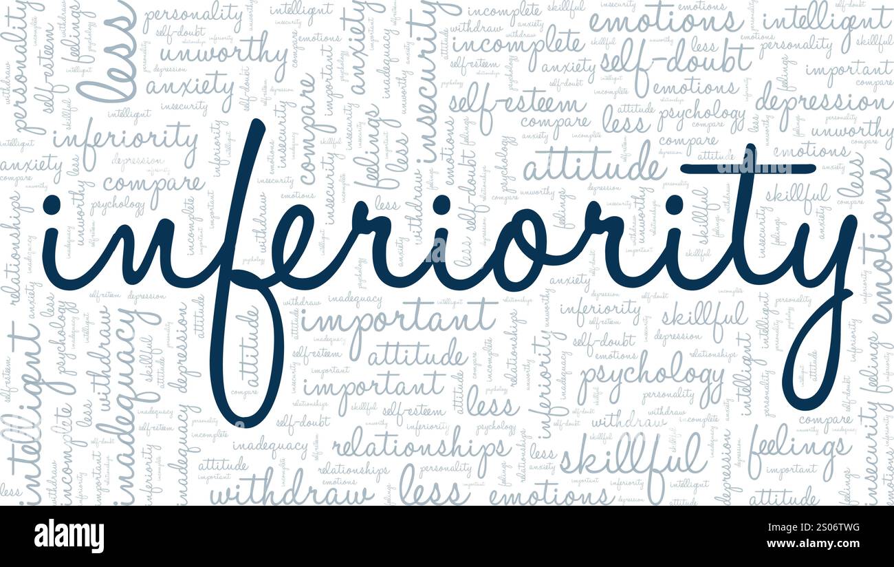 Inferiority Complex word cloud conceptual design isolated on white ...