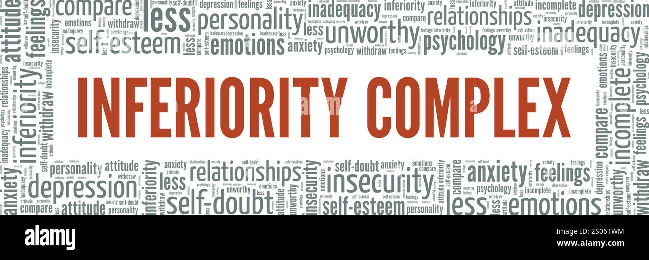 Inferiority Complex word cloud conceptual design isolated on white ...
