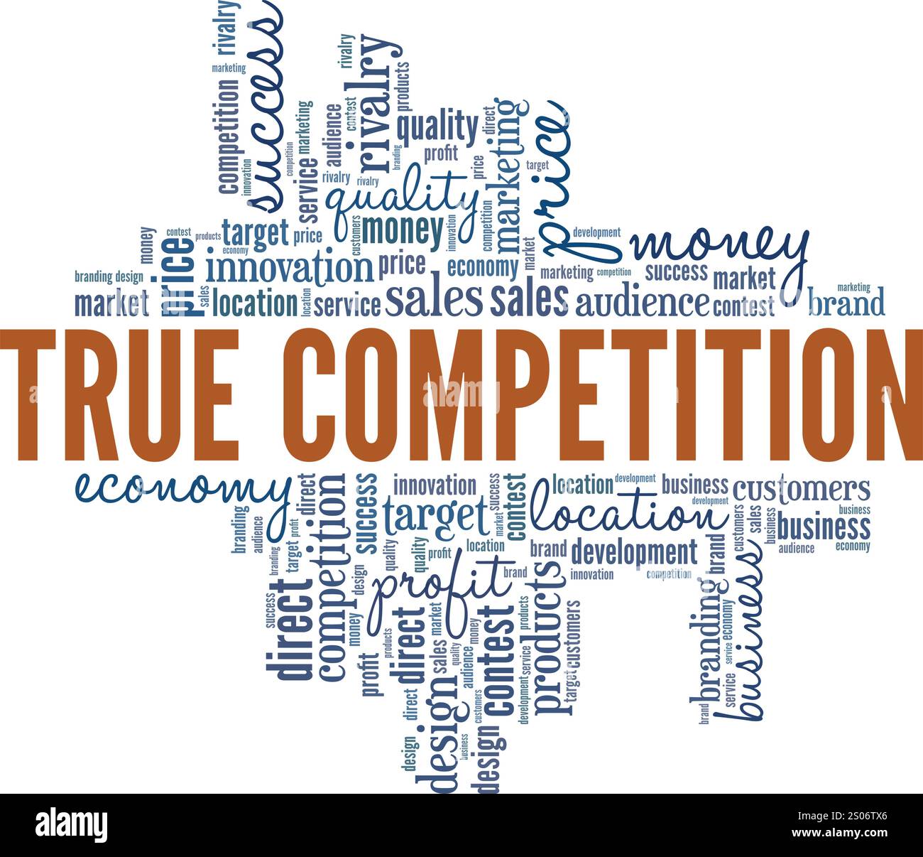 True Competition word cloud conceptual design isolated on white ...