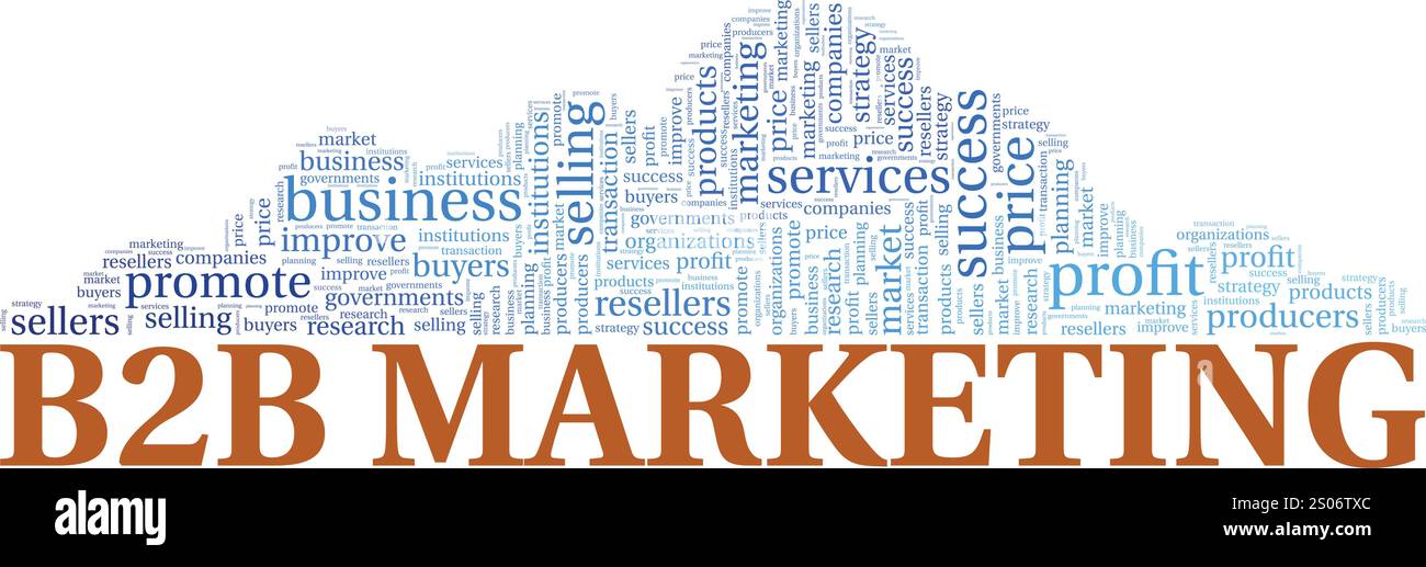 Business to Business (B2B) Marketing word cloud conceptual design ...