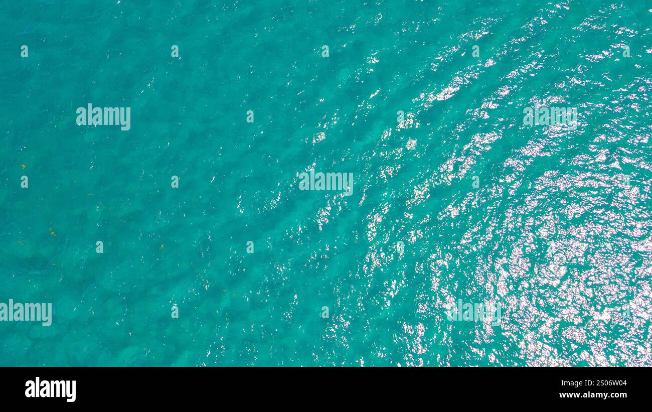 Beautiful Colored Ocean water in the Caribbean Aerial View Stock Photo ...